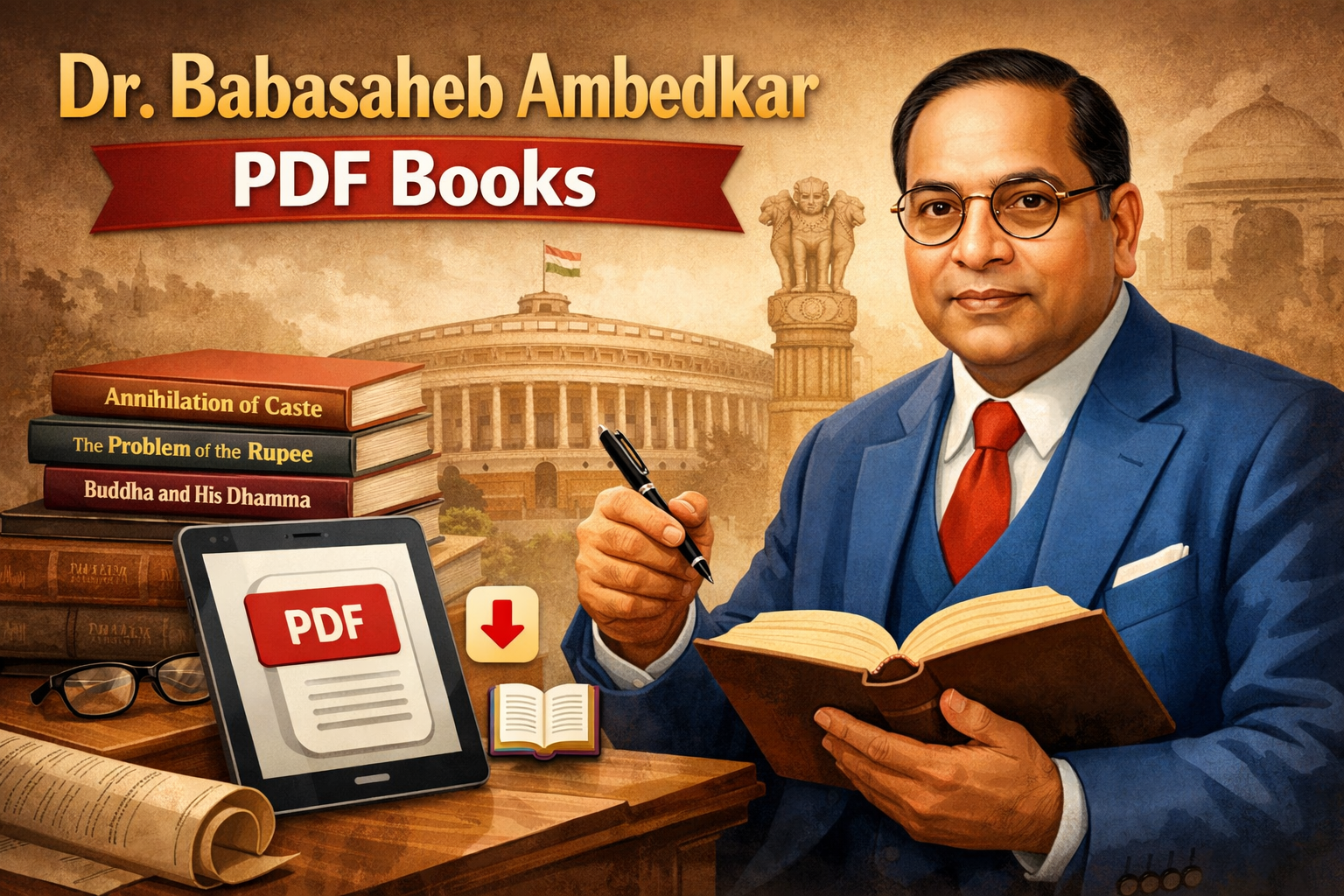 PDF Books of Dr Babasaheb Ambedkar, Guatam Buddha, Online Vipassana ebooks